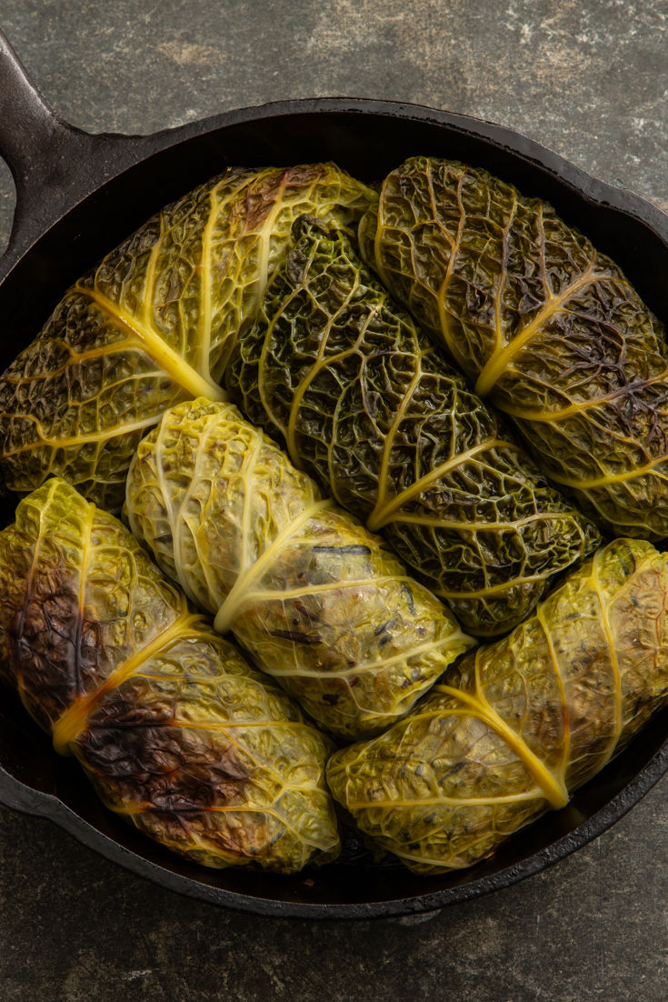 Chestnut-Stuffed Wild Rice Cabbage Rolls Recipe - Great British Chefs