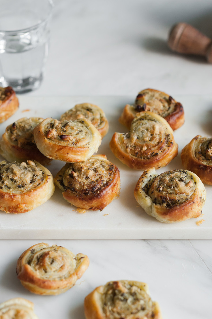 Pastry Snails with Pesto and Grana Padano Recipe - Great Italian Chefs